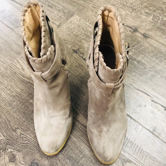 Madison | Shoes | Madison Harding Beigetan Boho Ankle Bootie Size 6 ...